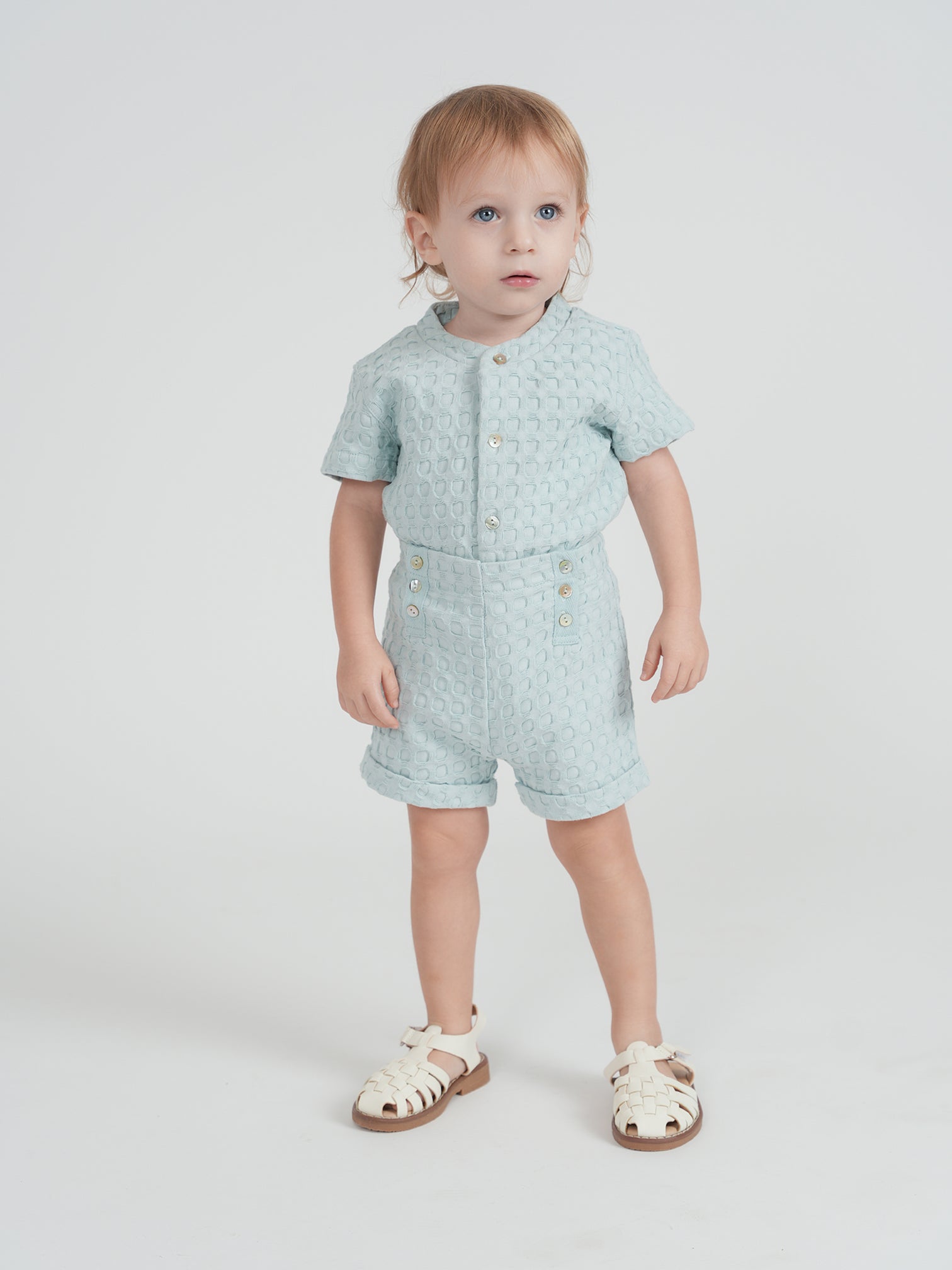 Little Fragile - Boys 2 PC Cool Sky Textured Waffle Set – The Kids Shoppe