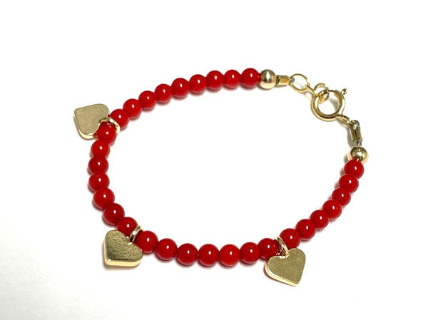 My Little Jewel Red & Gold Charms Beaded Bracelet – The Kids Shoppe